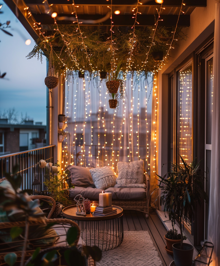 Spannende Led Balkon Beleuchtung Fotos